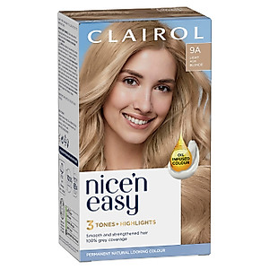 Clairol Nice 'n Easy Permanent Hair Color, [9A] Light Ash Blonde 1 ea