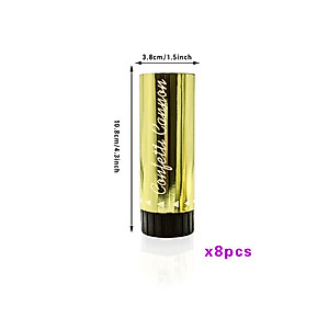 8 PCS Party Supplies Colorful Confetti Paper Poppers Confetti Cannon for Graduation Wedding Birthday Baby Shower Christmas New Year's Bridal Anniversary Fiesta Fun Party Favors Supplies