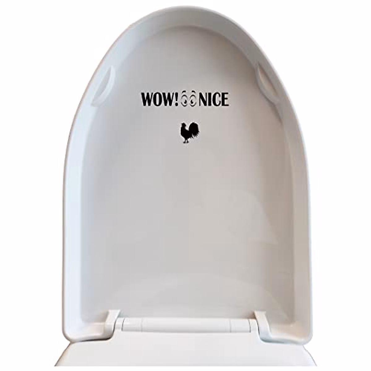 4 Pack Wow Whoa Nice Rooster Cock Toilet Sticker Decal Funny Stickers, Prank Stickers, Die-cut Vinyl Waterproof Sturdy Material Toilet Seat Nice Cocktail Stickers Decals