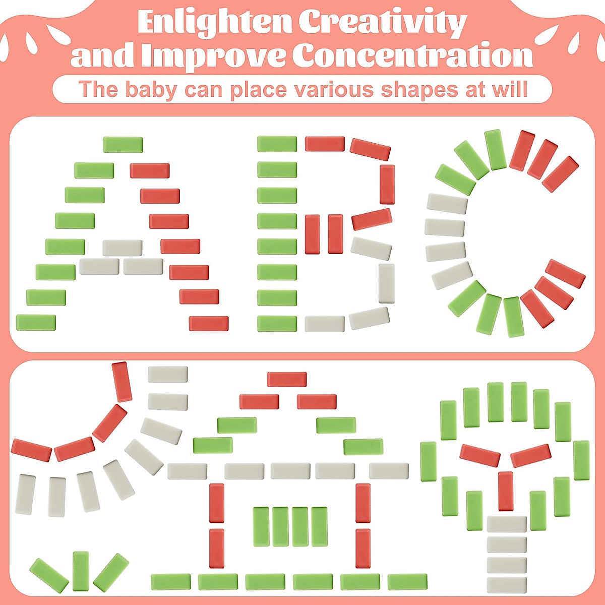 Gooswexmzl Domino Train Toy Set, 200 Pcs Domino Blocks Set, Fun and Colorful Domino Rally Train, Building and Stacking Toy Blocks Domino Set for 3-7 Year Old Boys and Girls