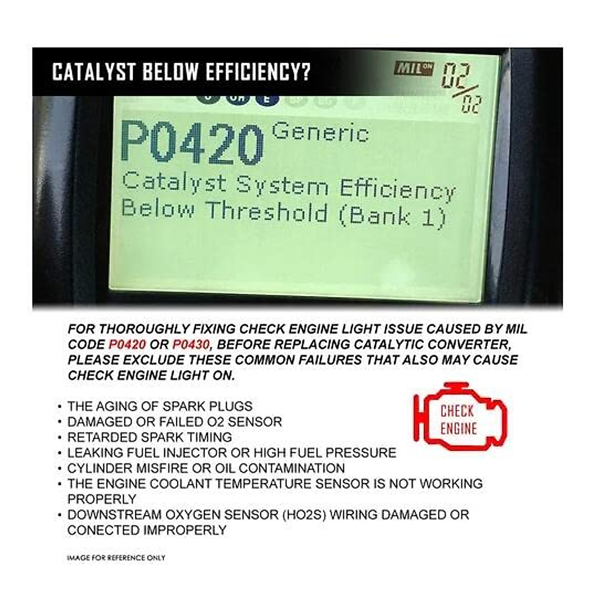 GELUOXI Pipe Catalytic Converter Compatible with Hyundai Sonata 2.4L 2011-2016 / Kia Optima 2.4L 2011-2013 12H55-53 54885