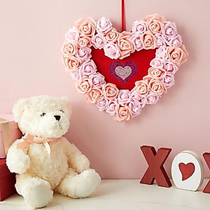 100 Pack Light Pink Artificial Flowers, Bulk Stemless Fake Foam Roses for Wedding, Decorations, Bouquets (3 in)