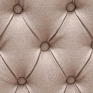 Andeworld Modern Loveseat Settee Button Tufted Sofa Couch Upholstered Banquette Dining Bench High Back Living Room Funiture (Khaki 1)