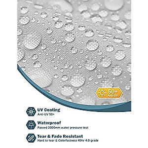 Umbrauto 600D Boat Cover with Motor Cover 12-14ft Heavy Duty Marine Grade Waterproof Trailerable Boat Covers, UV Resistant Bass Boat Covers Fits V-Hull, Tri-Hull, Fishing Boat, Runabout, Bass Boat