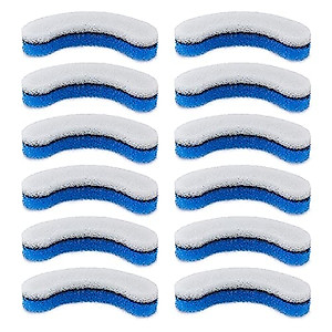PetStandard Replacement Premium Water Filter for NPET WF050 Transparent Water Fountain. Arc-Shaped, Washable Pet Fountain Filters with Triple Filtration System, Pack of 12