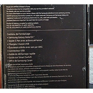 Samsung Galaxy Note 10 (256GB, 8GB) 6.3" AMOLED, IP68 Water Resistant, Snapdragon 855, 4G LTE Fully Unlocked (T-Mobile, Verizon, Global) N970U (w/ P1300 Fast Wireless Charging Pad, Aura Black)