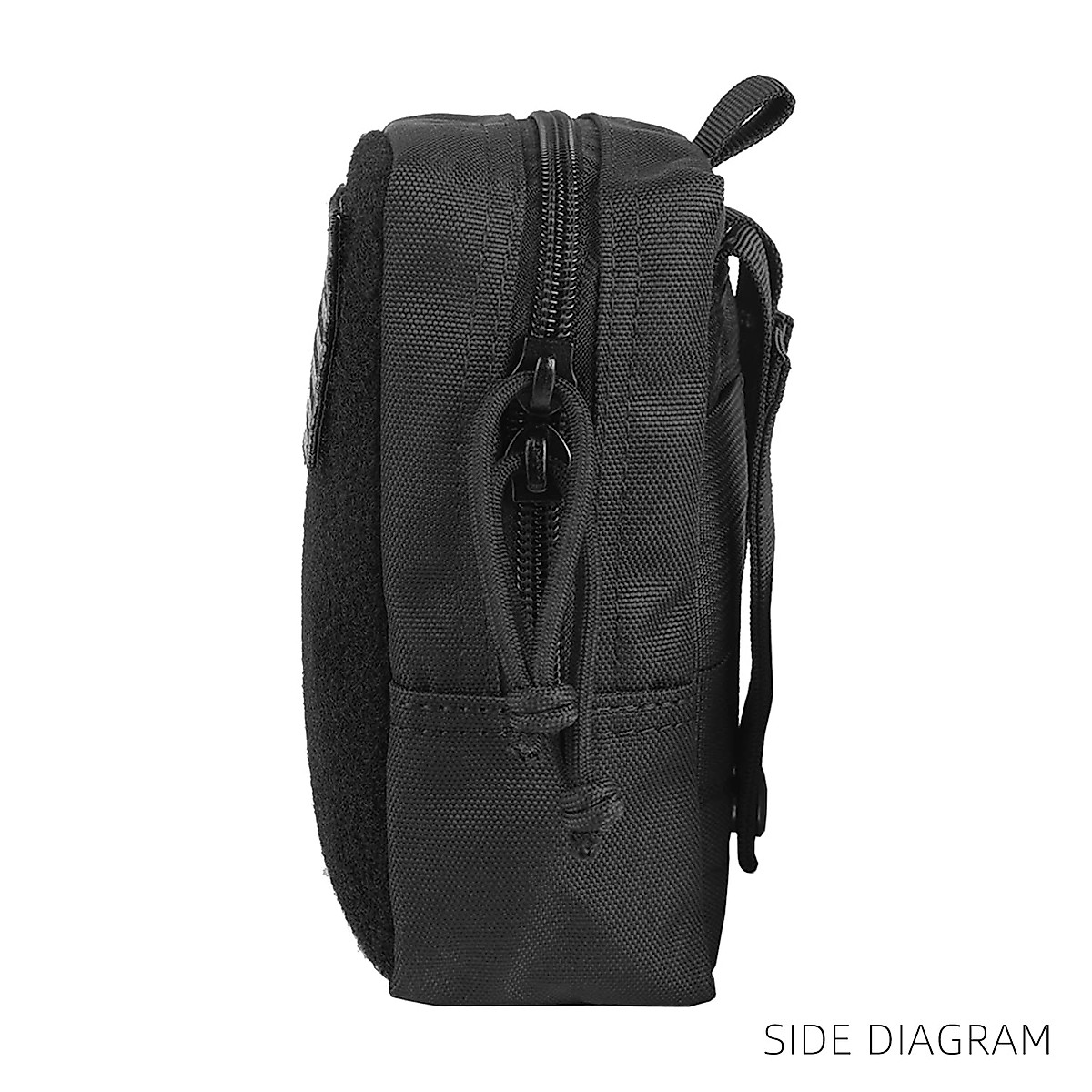 AMYIPO Mini MOLLE Pouch Multi-Purpose Compact Tactical Waist Bags Small Utility EDC Pouch (Black - Mini Pouch (2PCS))