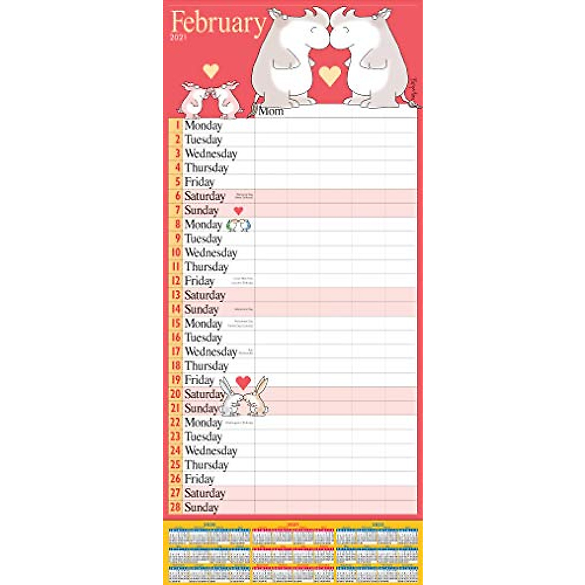 Mom's Family Wall Calendar 2021