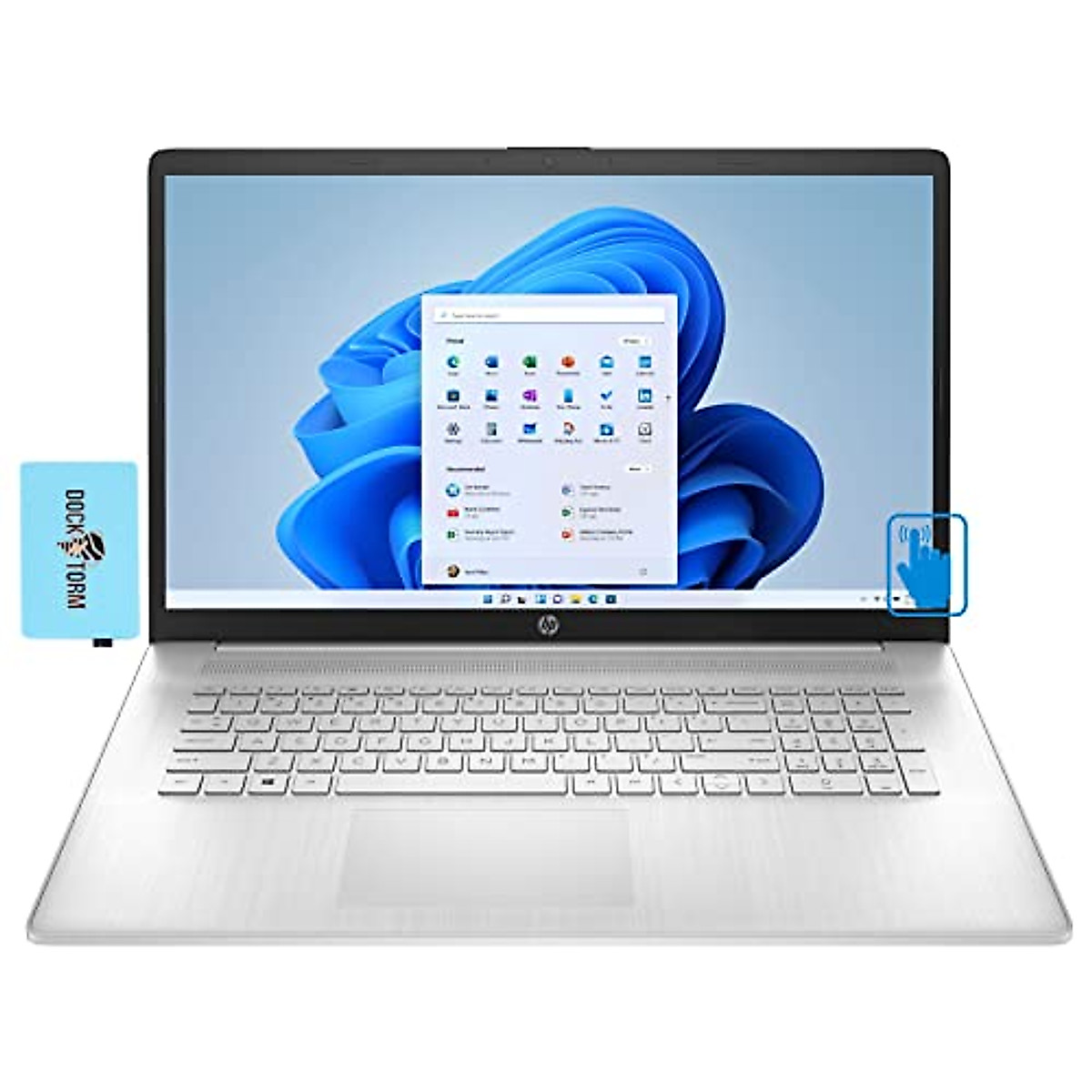 Newest HP 17z-cp000 17.3" 60Hz Touch HD+ Business Laptop (AMD Ryzen 5 5500U 6-Core, 64GB RAM, 1TB PCIe SSD + 1TB HDD, AMD Radeon, WiFi, Bluetooth, Webcam, HDMI, Win 11 Home) with Hub