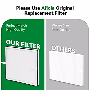 Afloia Original 3-Stage Filter, Compatible with Europa Air Purifier, Remove 99.99% Pets Hair Dander Odor Dust Smoke Mold Pollen, 2 Packs