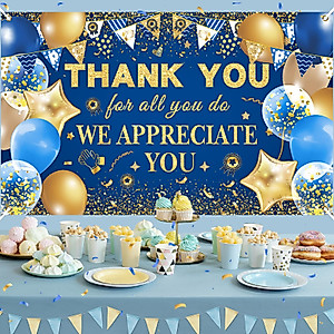We Appreciate You Banner Thank You Banner Pastor Appreciation Decorations Banner Thank You For All You Do Backdrop Employee Staff Appreciation Gifts Teacher Doctor Retirement Appreciation Party Decor