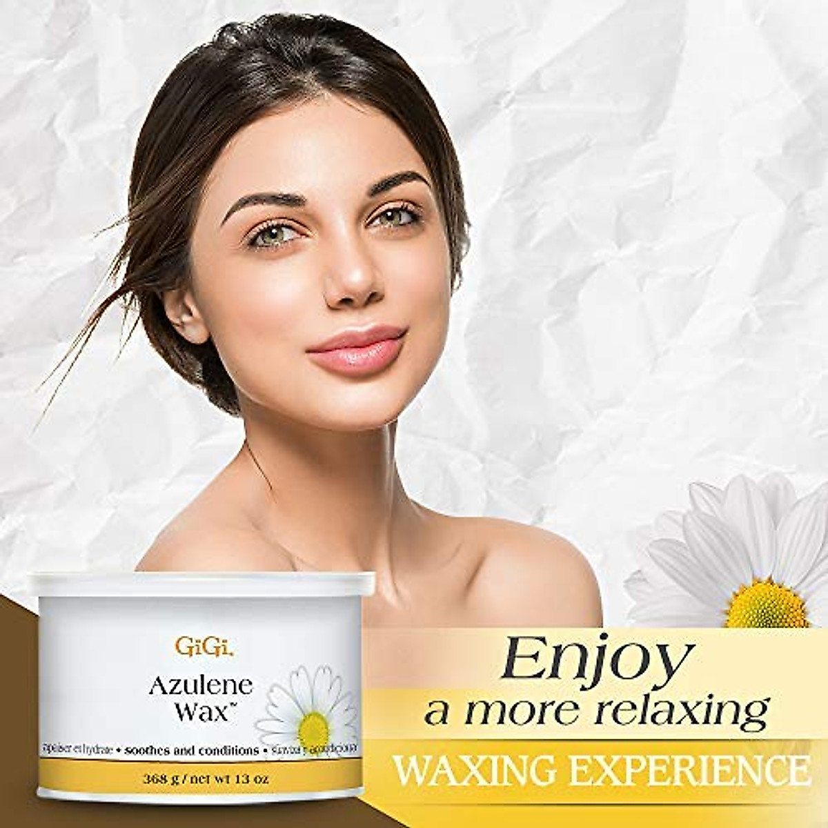 GiGi Azulene Hair Removal Wax, Whole Body Soft Wax, Soothes and Conditions, Normal Skin, 13 oz. 1-pack