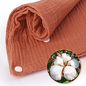 Baby Bibs for Girls, Bandana Drool Bibs for Unisex, Soft Organic Muslin Infinity Scarf Bibs for 0-24 Months - 8 Pack