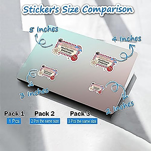 Akira Hello I'm A Prof Bookworm Sticker, Smut Reader Sticker, Book Lover Sticker, Bookish Sticker, Water Assitant Die-Cut Booktok Decals for Laptop, Phone, Water Bottles, Kindle Sticker