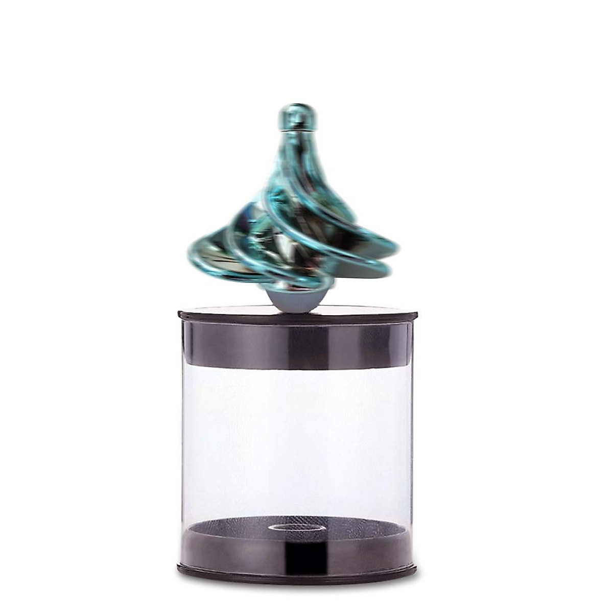 Wind Gyro Spinning Top, Portable Wind Blow Turn Gyro Desktop Decompression Toys, Stress Relief Toy (Romantic Blue)