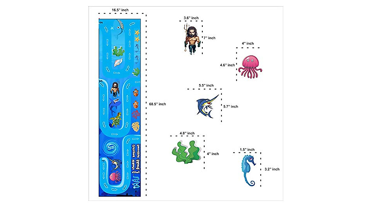 HK Studio Ocean Shape Walk Decals for Classroom Fun