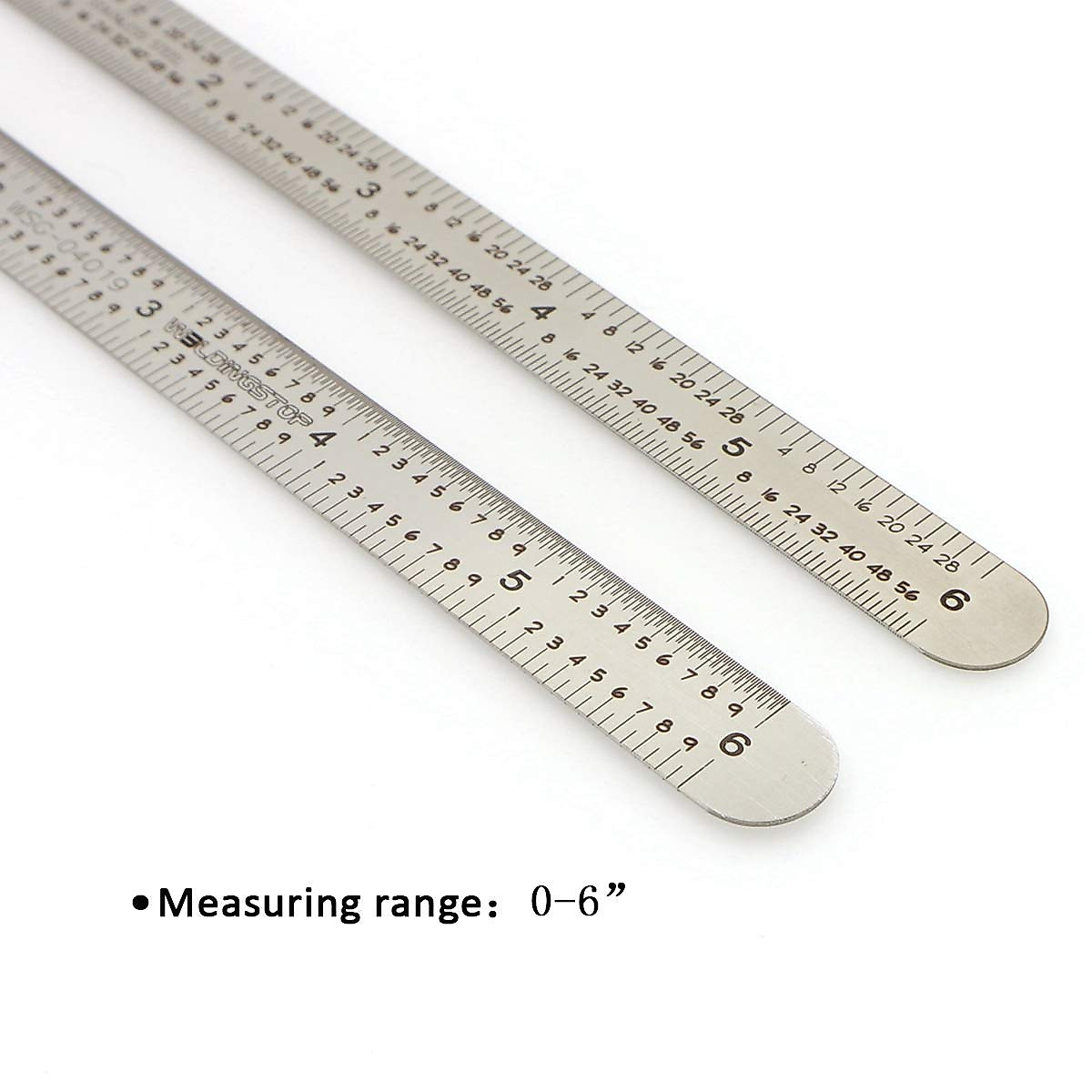 WeldingStop 5R Scale 6 Inch Machinist Ruler 10th 100th 32th 64th Flex Rule Flexible Stainless Ruler