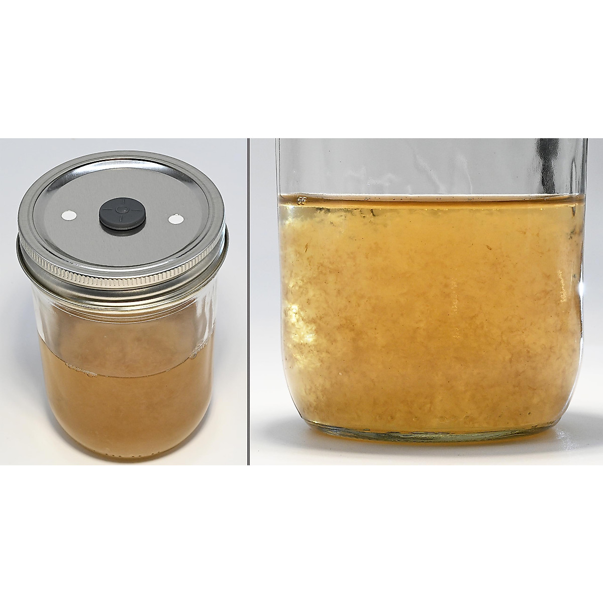 Root Mushroom Farm- 6Pcs Wide Mouth Mushroom Liquid Culture Lids, Mason Jar Lid with Two air exchange openings, 0.22um PTFE Filters & 20mm Self Healing Injection Port