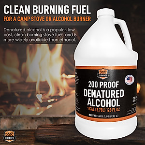 Chromex 200 Proof Denatured Ethyl Alcohol, Ethanol Cleaning Solvent, Thinner and Fuel Burner