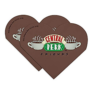 Friends Central Perk Logo Heart Faux Leather Bookmark - Set of 2