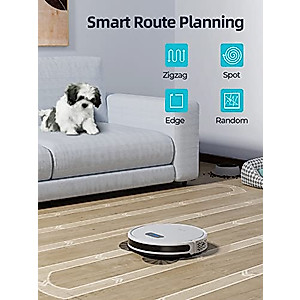 HONITURE Robot Vacuum Cleaner, G20 Robot Vacuum and Mop Combo 3 in 1, 4000pa Strong Suction, Self-Charging, App&Remote&Voice Control, Compatible with Alexa, Ideal for Carpet, Hard Floor, Pet Hair.