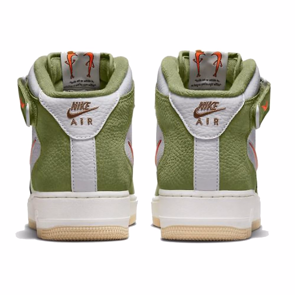 NIKE Men's Sneaker, White Oil Green Sail Total Ora, 12