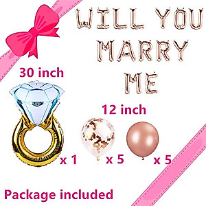 LaVenty Will you marry me Balloons Marry Me Balloons Marriage Proposal Ideas Wedding Proposal Decorations Decor Rose Gold Will you marry me Balloons