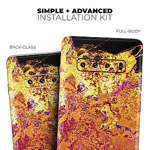 DesignSkinz Liquid Abstract Paint V7 Protective Vinyl Decal Wrap Skin Cover Compatible with The Samsung Galaxy S20 (Screen Trim & Back Glass Skin)