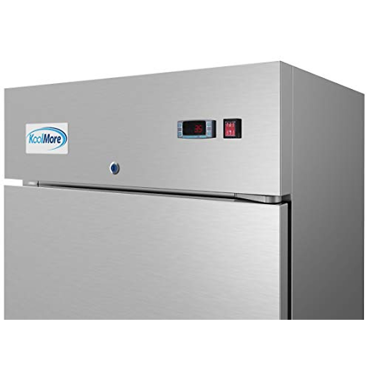KoolMore 29" Stainless Steel Solid Door Commercial Reach-in Refrigerator Cooler - 19 cu. ft (RIR-1D-SS-19C)