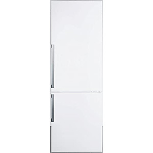 Summit FFBF241W 24 Bottom Freezer Refrigerator with 11.35 cu. ft. Capacity Crisper Drawer Ultra Quiet Operation in White