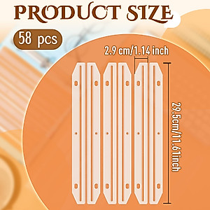 Fabbay Magazine Holders for Binders 3 Hole Punched Plastic Magazine Organizer Binder Accessories 3 Ring Binder Insert Strips for File Book Paper Magazine Collector, Translucent White(58 Pcs)