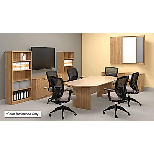 GOF 6FT, 8FT, 10FT Conference Table & Chairs (G11343B) Set, Dark Cherry, Espresso, Mahogany, Walnut, Artisan Grey (10ft Table Only, Walnut)