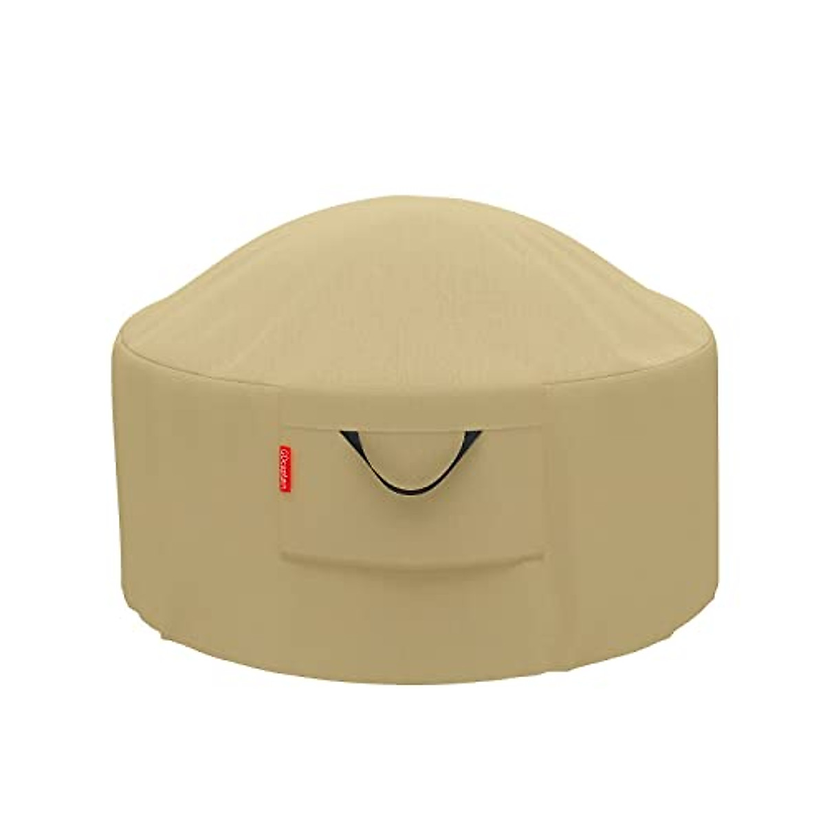 GDcaptain Fire Pit Cover Round 50Inch Durable Gas Fire Pit Cover Waterproof and UV-Resistant Patio Fire Bowl Cover for All Weather Protection Beige