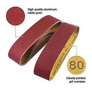 Sanding Belts 10 Pack 4×36 Inch Aluminum Oxide Sanding Belt for Belt Sander 2 Each of 80 120 150 240 400 Grits Belt Sander Paper