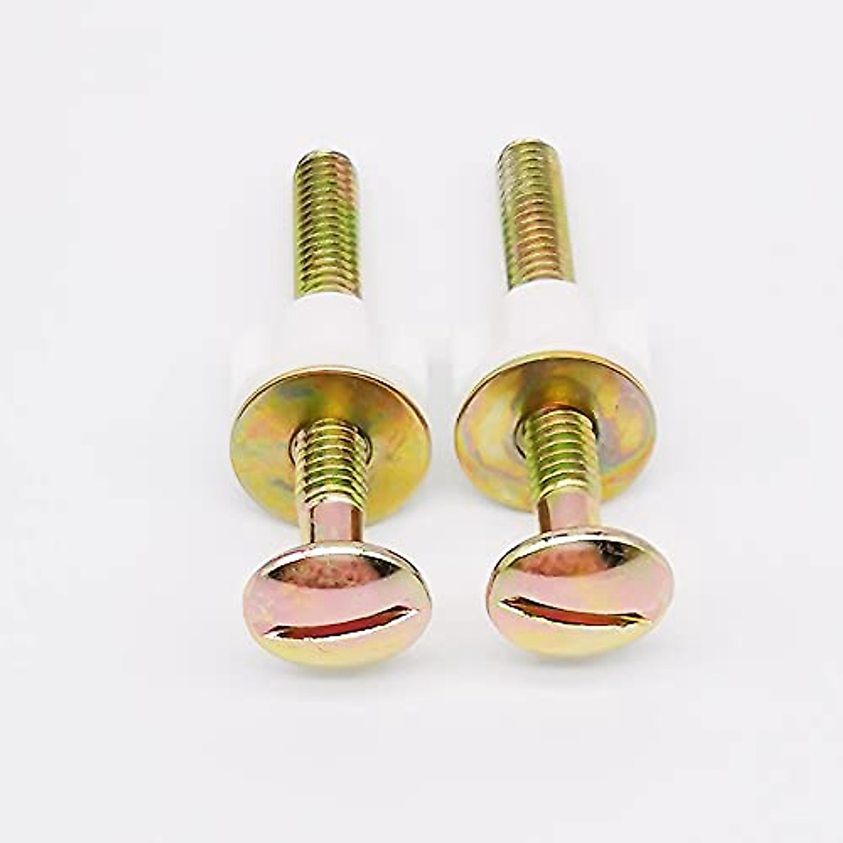 4 Pieces Universal Toilet Seat Bolts Screws Set Heavy Duty Toilet Seat Hinge Bolts with Plastic Nuts and Metal Washers Replacement Parts for Top Mount Toilet Seat Hinges