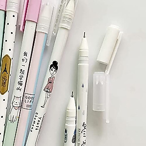 Sencoo 24 pack Gel Ink Rollerball Pens Black Pens Cute Pens for Girl Smooth Writing for Student Model Random