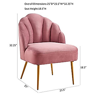 Ball & Cast Accent Chair, 26D x 23.5W x 32.25H in, Rose