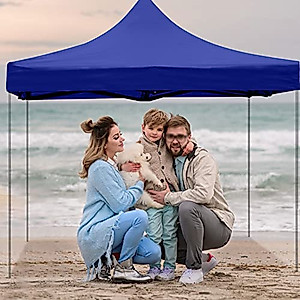 8x8 Canopy Replacement Top, Pop Up Canopy Tent for Commercial Instant Outdoor Portable Patio Lawns Gazebo Outside Camping Blue