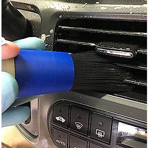 Atlasta SoftTip (AS101) Auto Detailing Brush (9.75 Inches, 4.3 Ounces) For Interior Vents, Seams, Knobs And Buttons. Exterior For Wheels, Window Tracks, Grills, Emblems