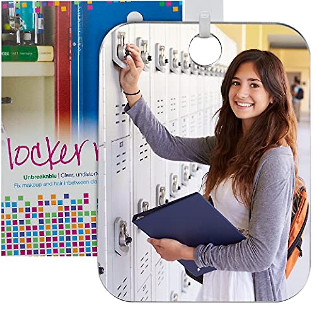 The Shave Well Company Anti-Fog Shaving Mirror for Office, Gym, or School Locker | Fogless Bathroom Shower Mirror with Handheld Option | Hanging Shower Mirror Includes Removable Adhesive Hook