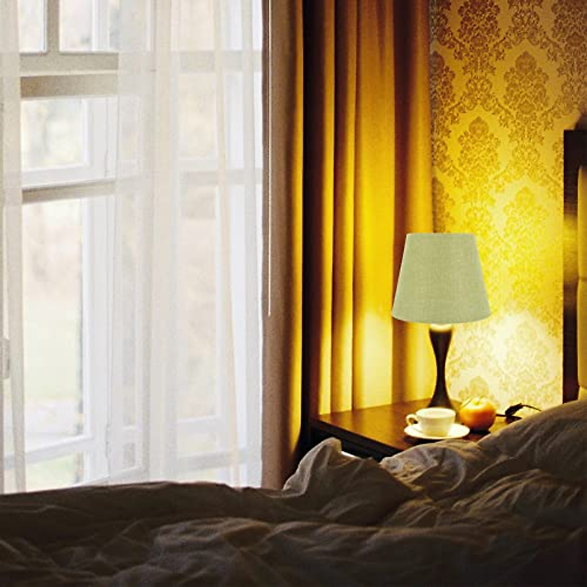 Replacement Barrel on Light Tapered,lampshades Bulb Decorative Office Cm Shade, Shade: Pendant Bedroom Green Room Linen Clip Lampshade Small Desktop Chandelier Lamp