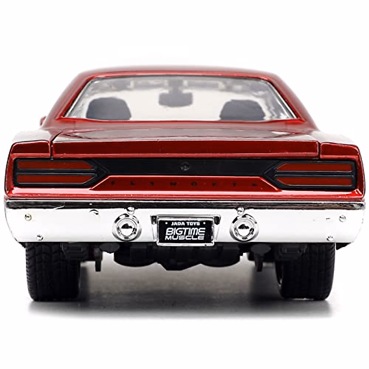 Jada Toys Big Time Muscle 1:24 1970 Plymouth Road Runner Die-cast Car Red/Black Flames, Toys for Kids and Adults
