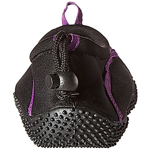 TECS Women's Aquasock Water Shoe (Purple/Black, 7)