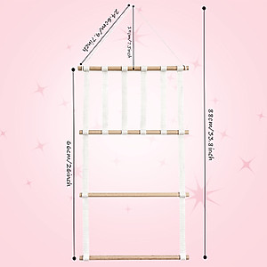 Makone Headband Storage for Baby, Bow Headband Holder Organizer Hair Accessories Wall Storage Rack for Girls Closet Room Storage(White)