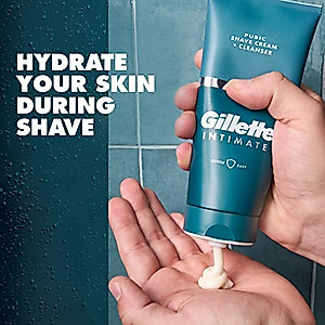 Gillette Intimate 2-in-1 Pubic Shave Cream and Cleanser, 6 oz