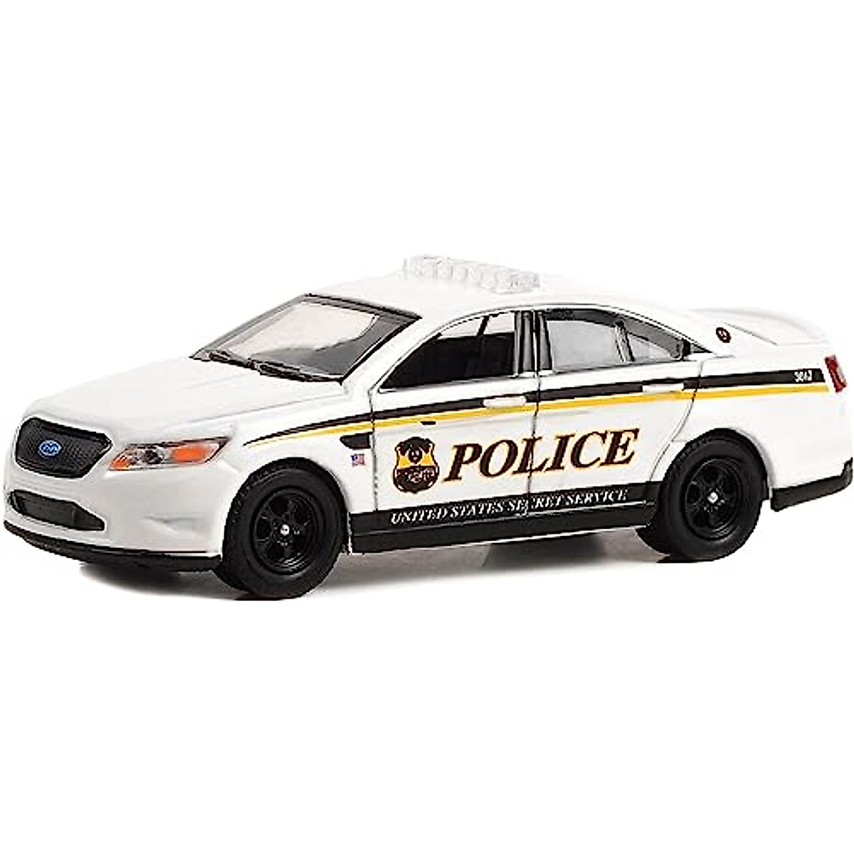 2015 Police Interceptor White United States Secret Service Police Washington DC Hot Pursuit Special Edition 1/64 Diecast Model Car by Greenlight 43015D