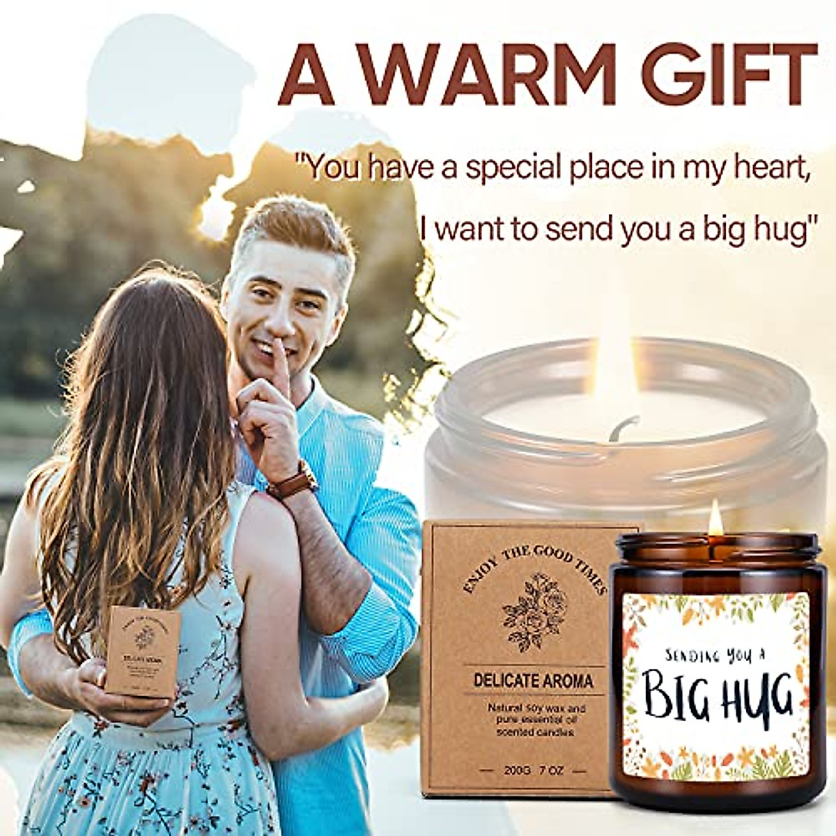 UOKPT Lavender Scented Candle Gifts for Women Unique Friendship Gift for Best Friend BFF Bestie Personalized Birthday Christmas Presents for Mothers Sister Men Female Coworker