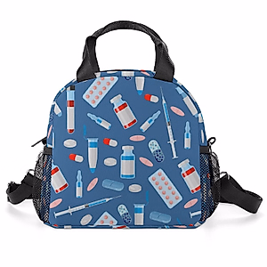 Nurse Lunch Bag for Women Men, Portable Insulated Lunch Box, Lunch Tote Bag for Work Outdoor