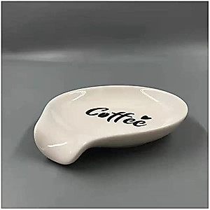 Small Spoon Rest for Coffee Station, Ceramic Coffee Holder for Tea Spoon, Stirring Spoon, Teaspoon, Coffee Stirrers, Coffee Spoon Rest for Kitchen Counter, Mini Porcelain Coffee Bar Accessories