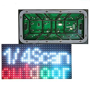 AZERONE P10 Led Matrix Outdoor Waterproof Screen 1/4scan SMD3535 3in1 RGB Full Color LED Display Module Panel Board 320x160mm 32x16 Pixels (RGB-Full Color, P10-320 * 160mm)